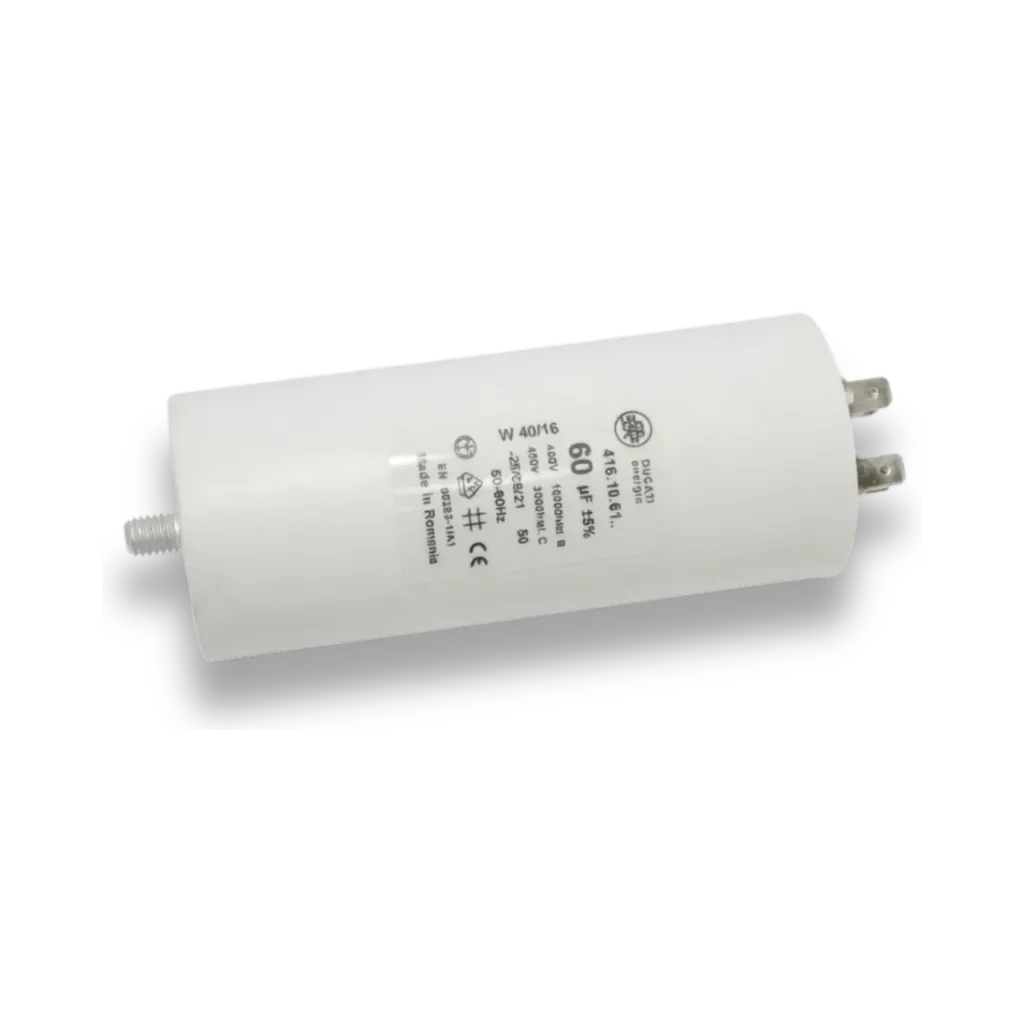 Ducati Energia 416.10.61 Polypropylene Film Capacitor, 450V ac, ±5% ...